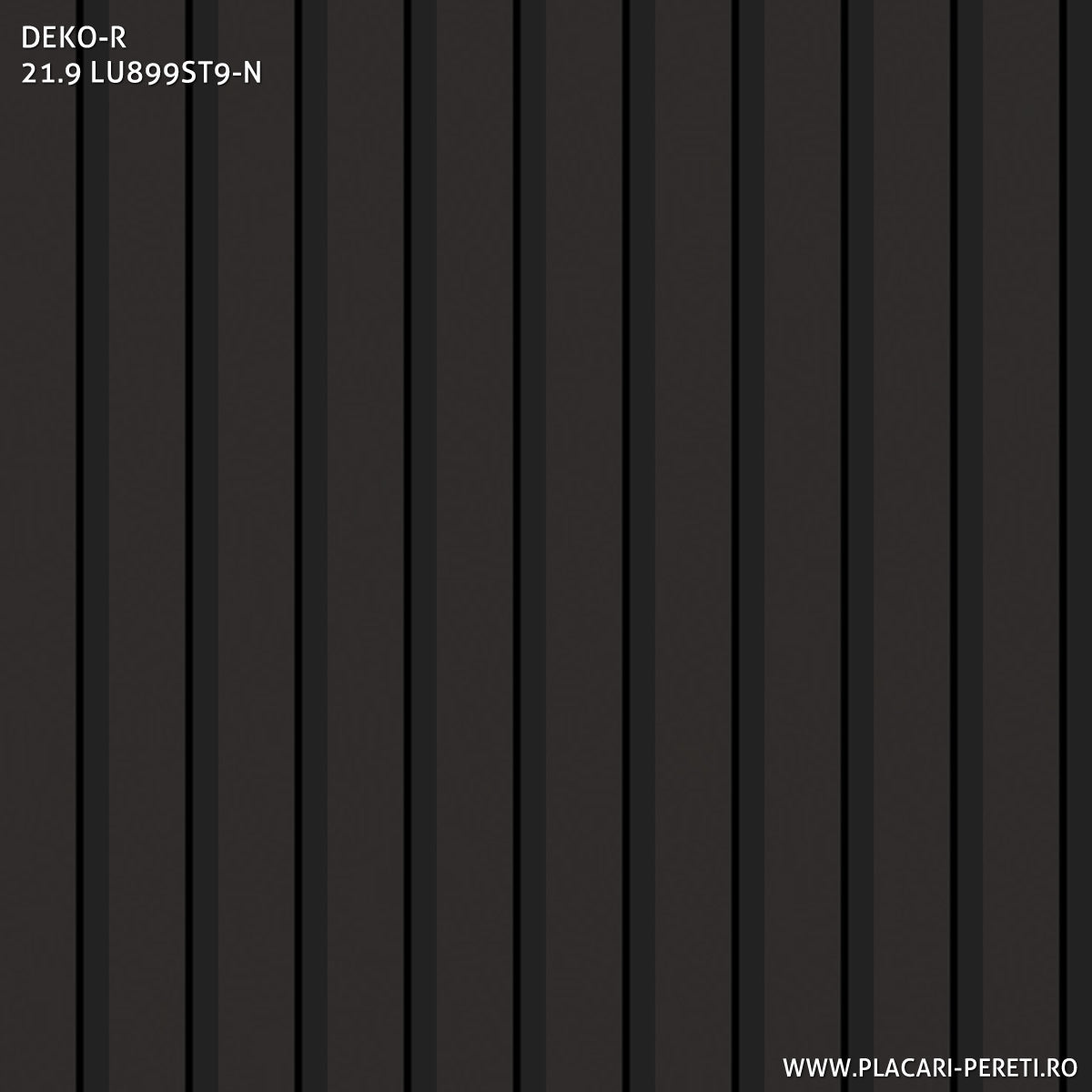 DEKO-R | Panou riflat 279x30cm | Negru Fin – placari-pereti.ro